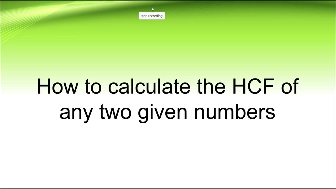 HCF Explained: How to Find the Highest Common Factor in a Easy Way ...