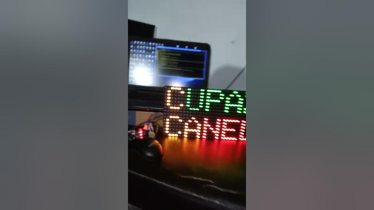 Mulai berkreasi dg RGB P10 Arduino hub75 ..with Text - YouTube