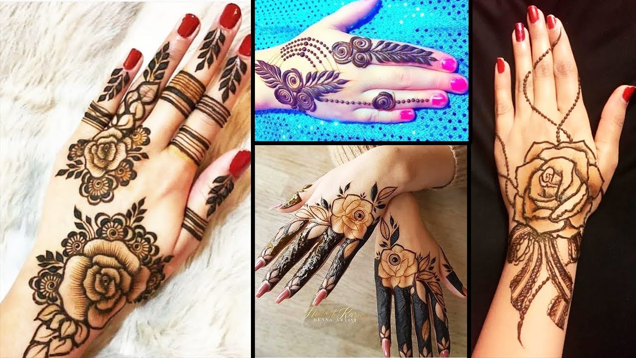 Top 4 Festival Special rose collection henna design Beautiful henna ...