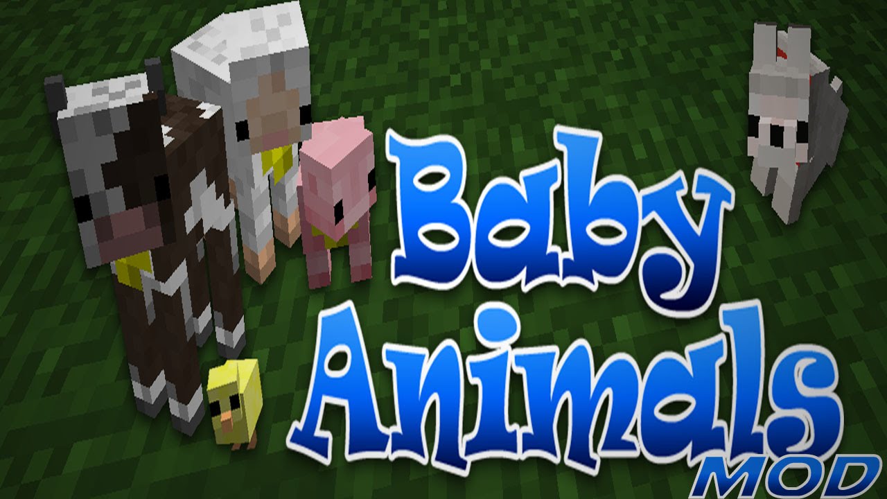Minecraft Mods Review - Baby animals [1.7.10 & 1.8] - YouTube