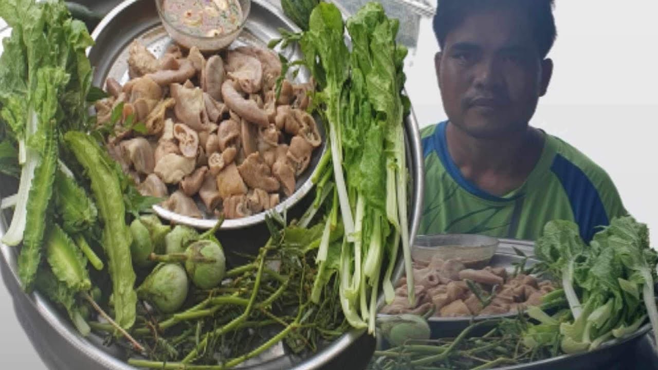 ASMA FOOD Pork belly with fresh vegetables, delicious sauce #asmrfood ...