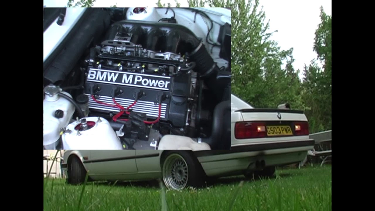 Bmw e30 S14B20 swap ITB burnout and sound - YouTube