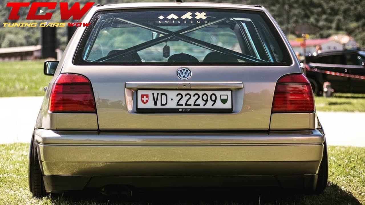 VW Golf MK3 VR6 Bagged on Chevrolette Corvette Rims Build - YouTube