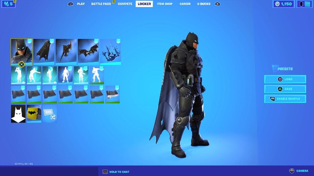 New Fortnite Armored BATMAN Zero Skin With Pickaxe In Game! - YouTube