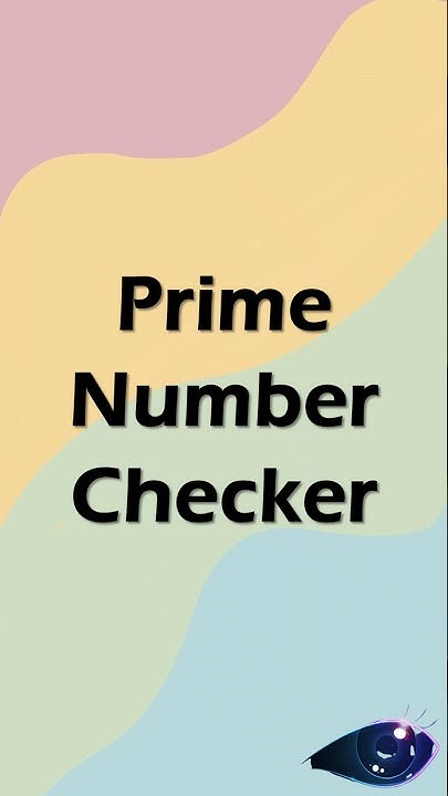 Write a program to print whether a given number is a prime number or ...