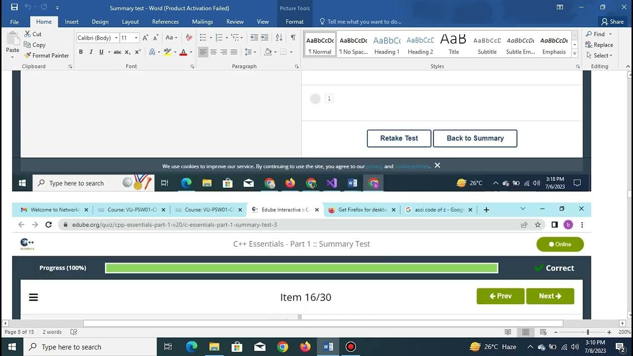 Cs201 Assignment No 2 C Essentials Part 1 Summary Test Solution 2023 Youtube