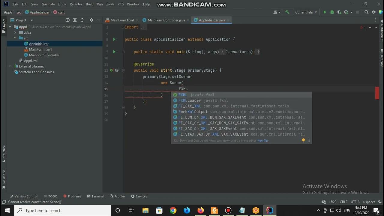 Start Java FX Form with Intelij IDEA - YouTube