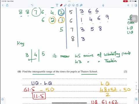 TKMaths A Level Maths S1 Back to back stem and leaf diagram - YouTube