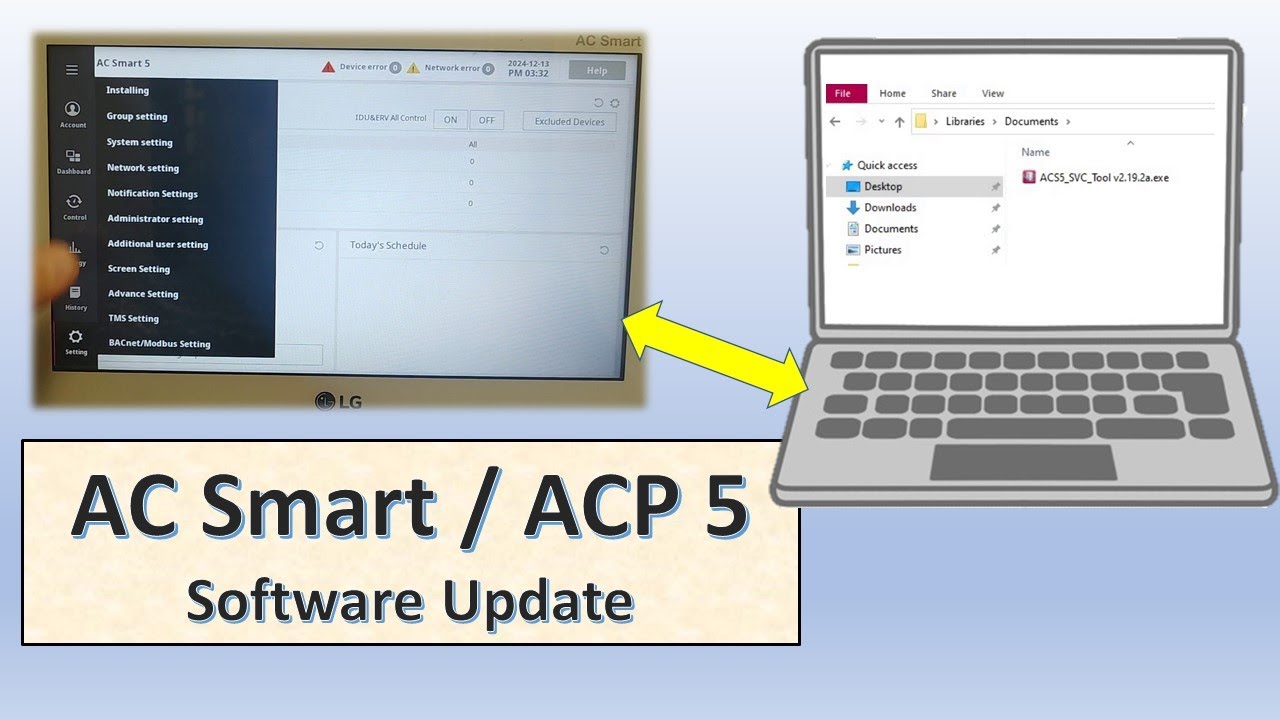 LG ACP 5 and AC Smart 5 - Software Update Procedure - YouTube