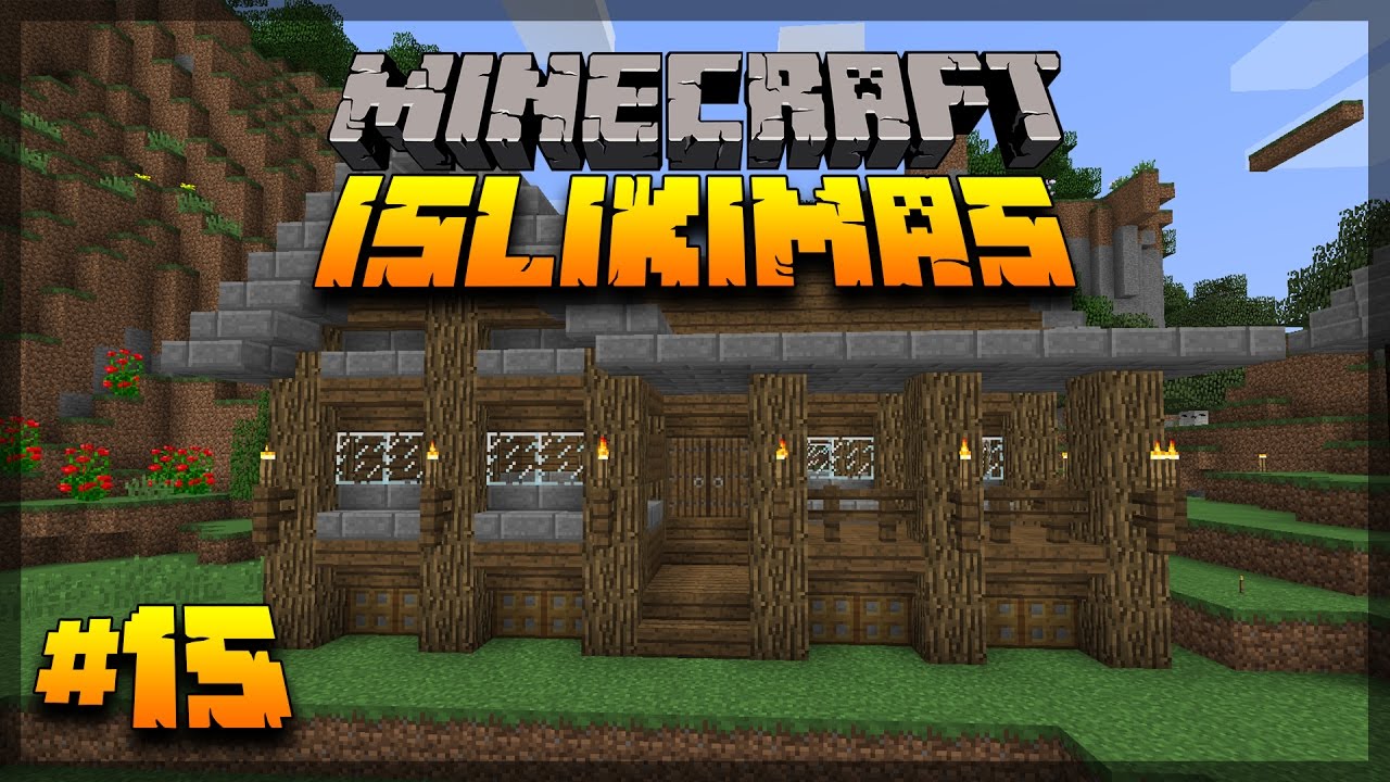 Minecraft 1.12 išlikimas Lietuviškai #15 "Namo statybos!" - YouTube