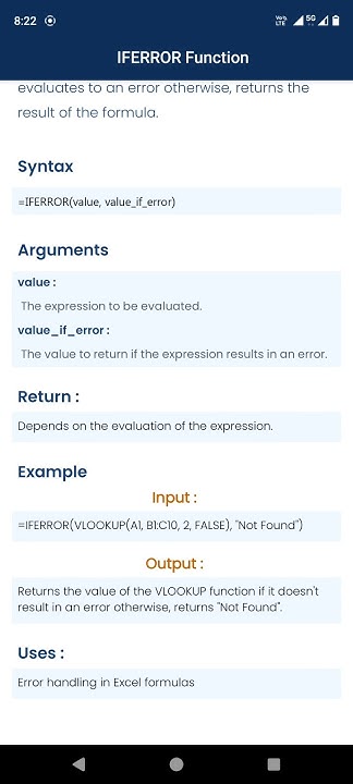 Fix Errors with IFERROR in Excel | Easy Step-by-Step Guide - YouTube
