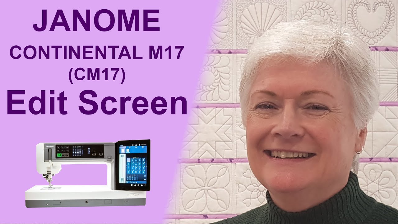 Janome CM17 | Edit Screen - YouTube