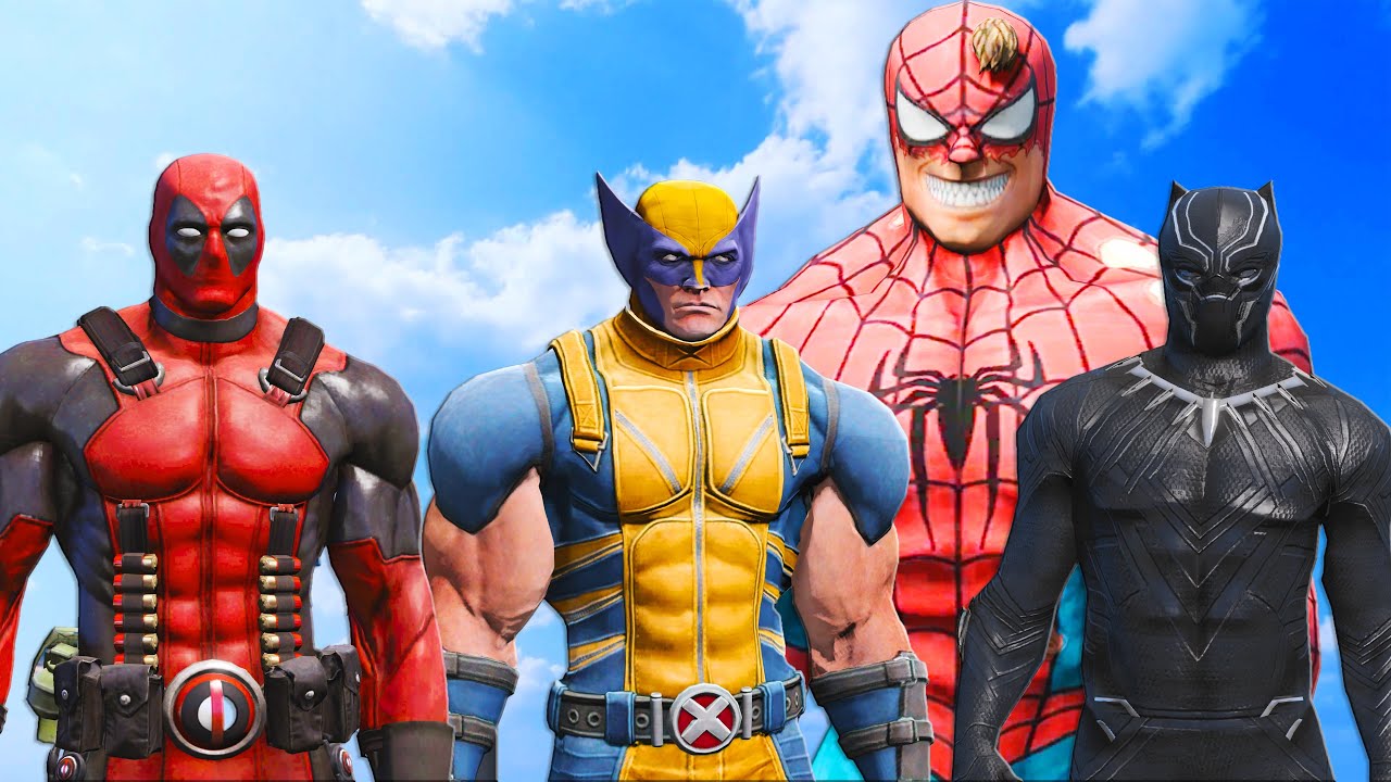 Wolverine, Deadpool, Black Panther VS Spiderman Patient Zero - YouTube