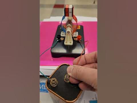 Simple DC electric motor with split ring commutator. - YouTube