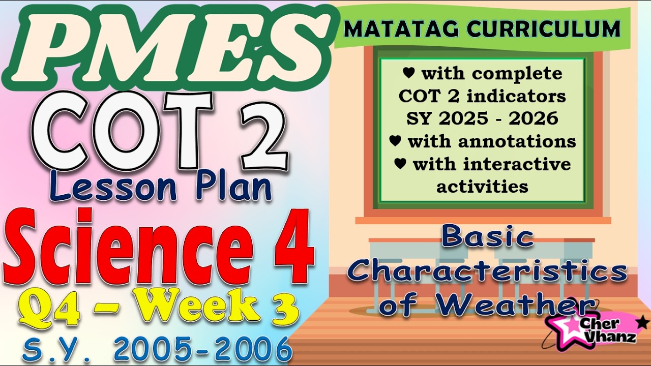 PMES COT 2 in Science 4 Quarter 4 SY 2025-2026 with Complete Indicators ...