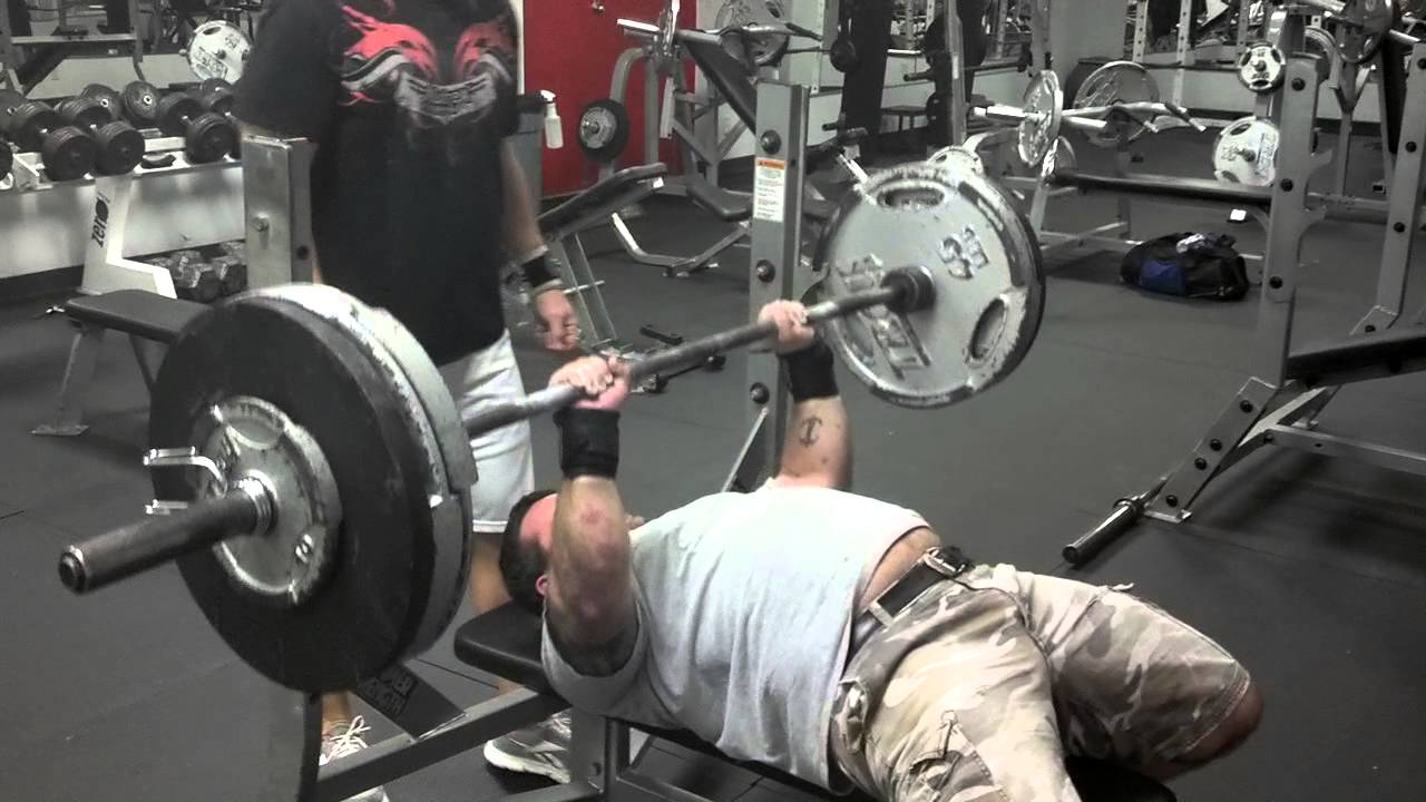 CG Bench Press- 335 x 3 - YouTube