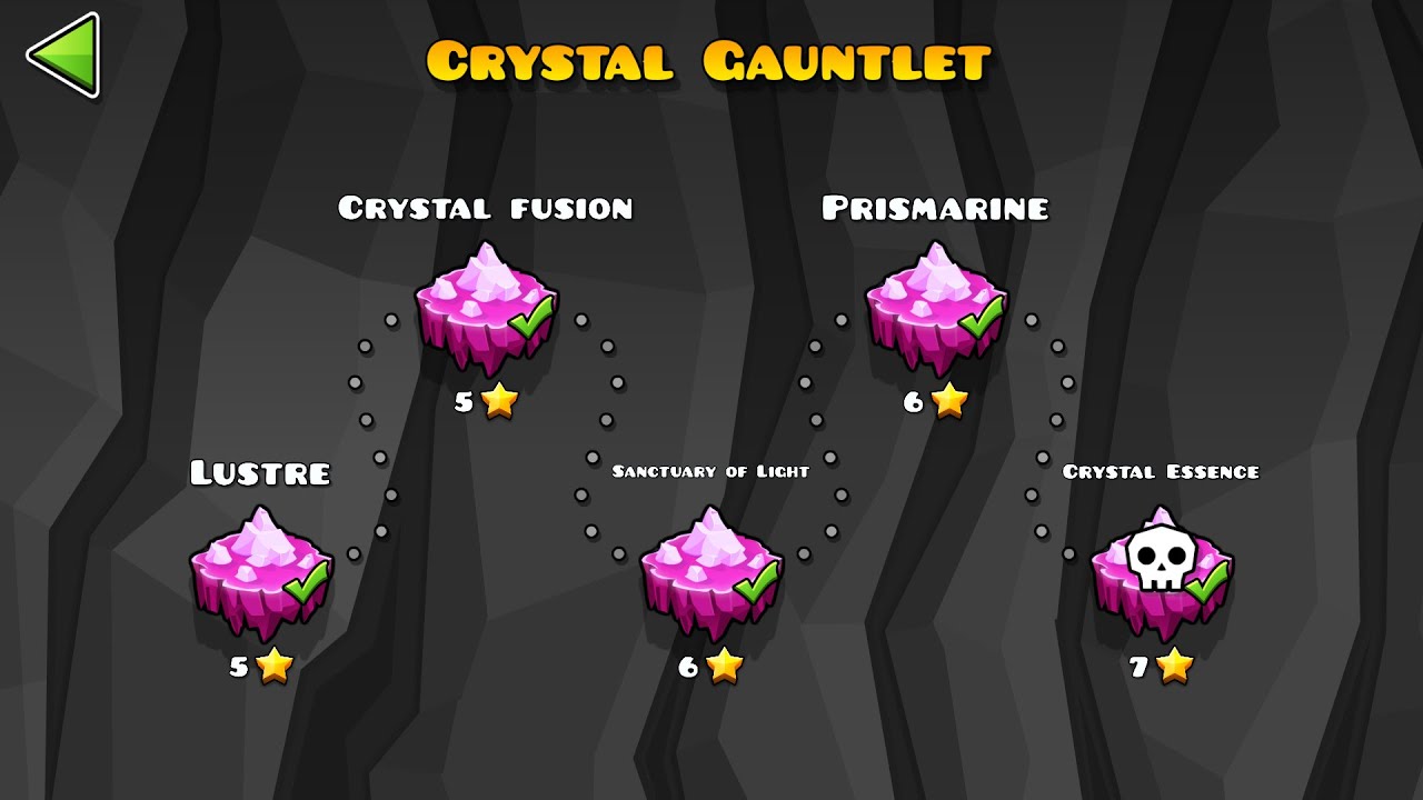 Geometry Dash Crystal Gauntlet (All levels/all coins) - YouTube