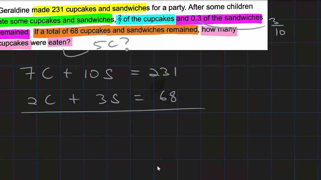 Singapore Math Methods Simultaneous Equations Ver 2 YouTube Singapore Math Methods Simultaneous Equations Ver 2 YouTube