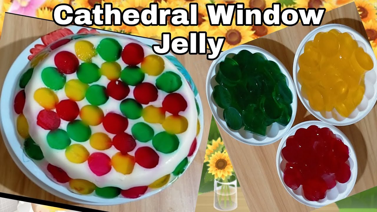 HOW TO MAKE CATHEDRAL WINDOW JELLY DESSERT | NEW YEAR DESIGN - YouTube