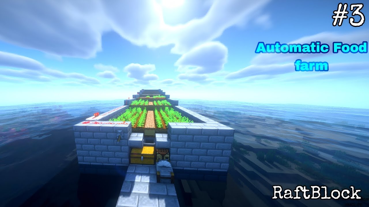Automatic food farm || Raftblock || minecraft java || in hindi - YouTube