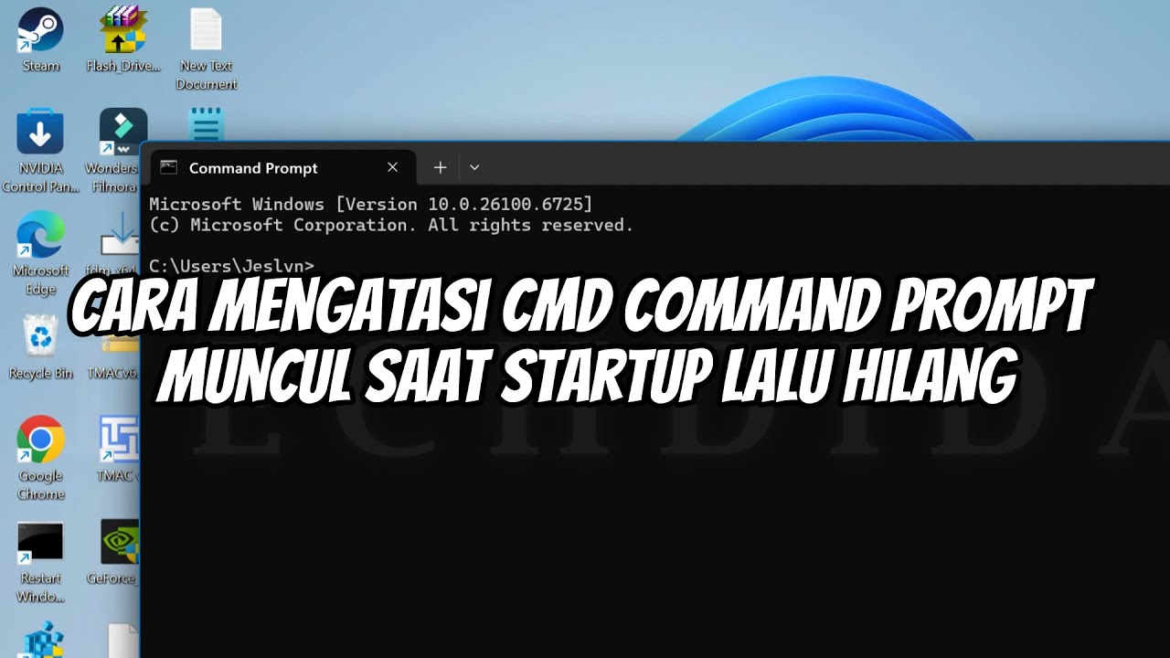Cara Mengatasi CMD Command Prompt Muncul Saat Startup lalu Hilang - YouTube