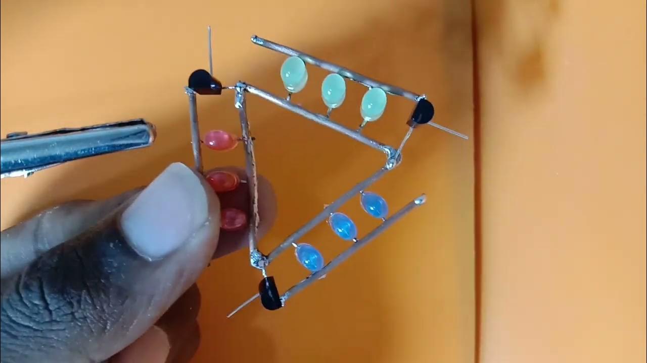 DIY LED CHASER WITH BC547 TRANSISTOR #easyproject4u - YouTube