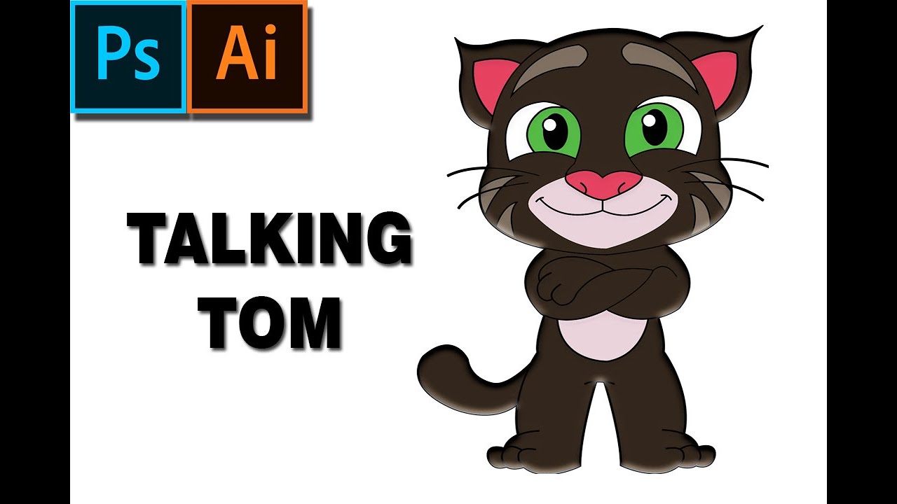 How to Draw Talking Tom - YouTube
