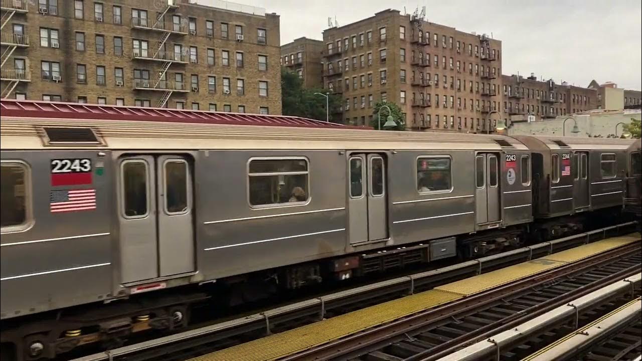 IRT Broadway Line: R62A (1) Trains at 231 Street - YouTube