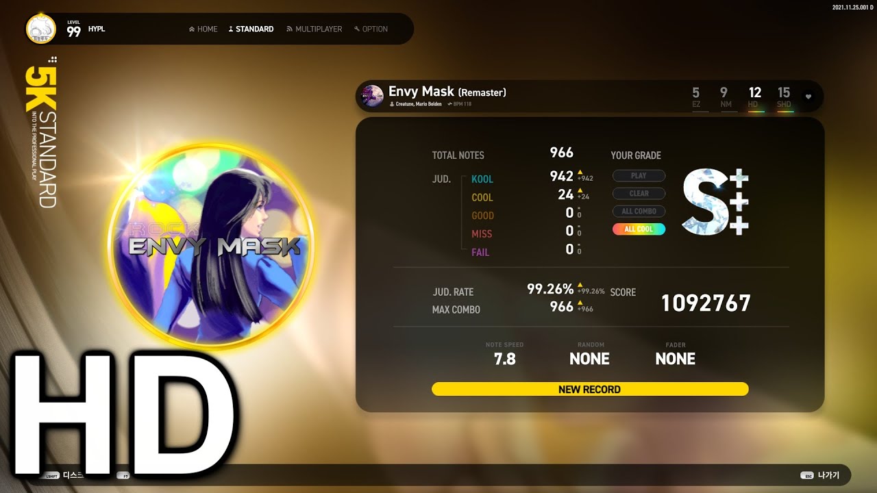 [EZ2ON RBTR] 5K STANDARD - Envy Mask (Remaster) hd - YouTube