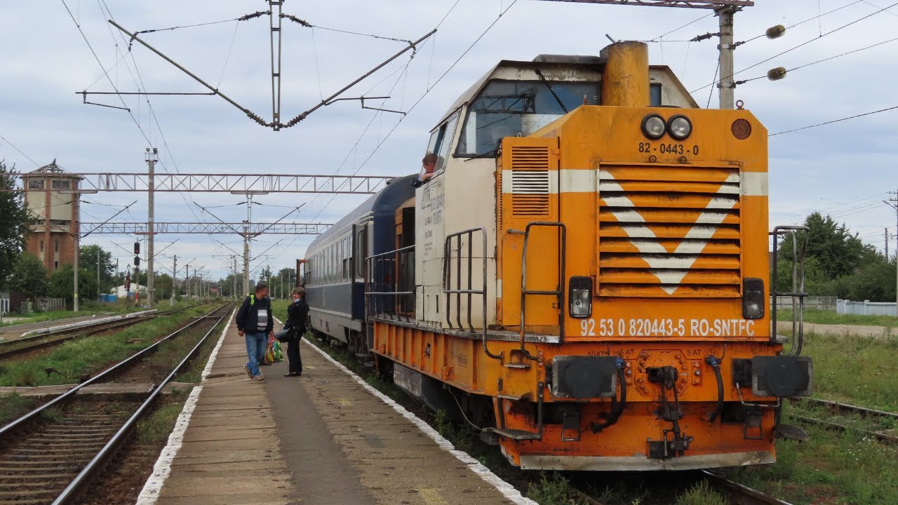 Romania: CFR class 82 diesel departs Veresti with a single coach on a ...