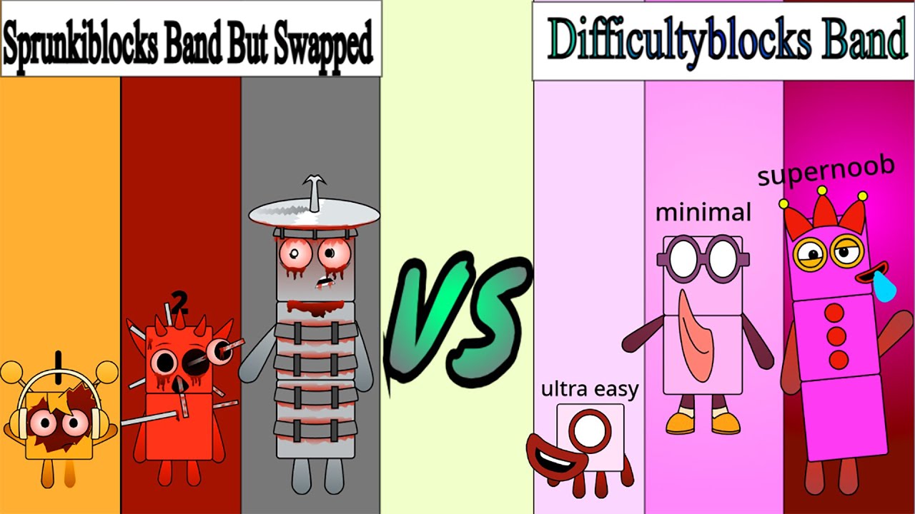 The Duel Of Twos Top Superstars Sprunkiblocks Band But Swapped vs ...