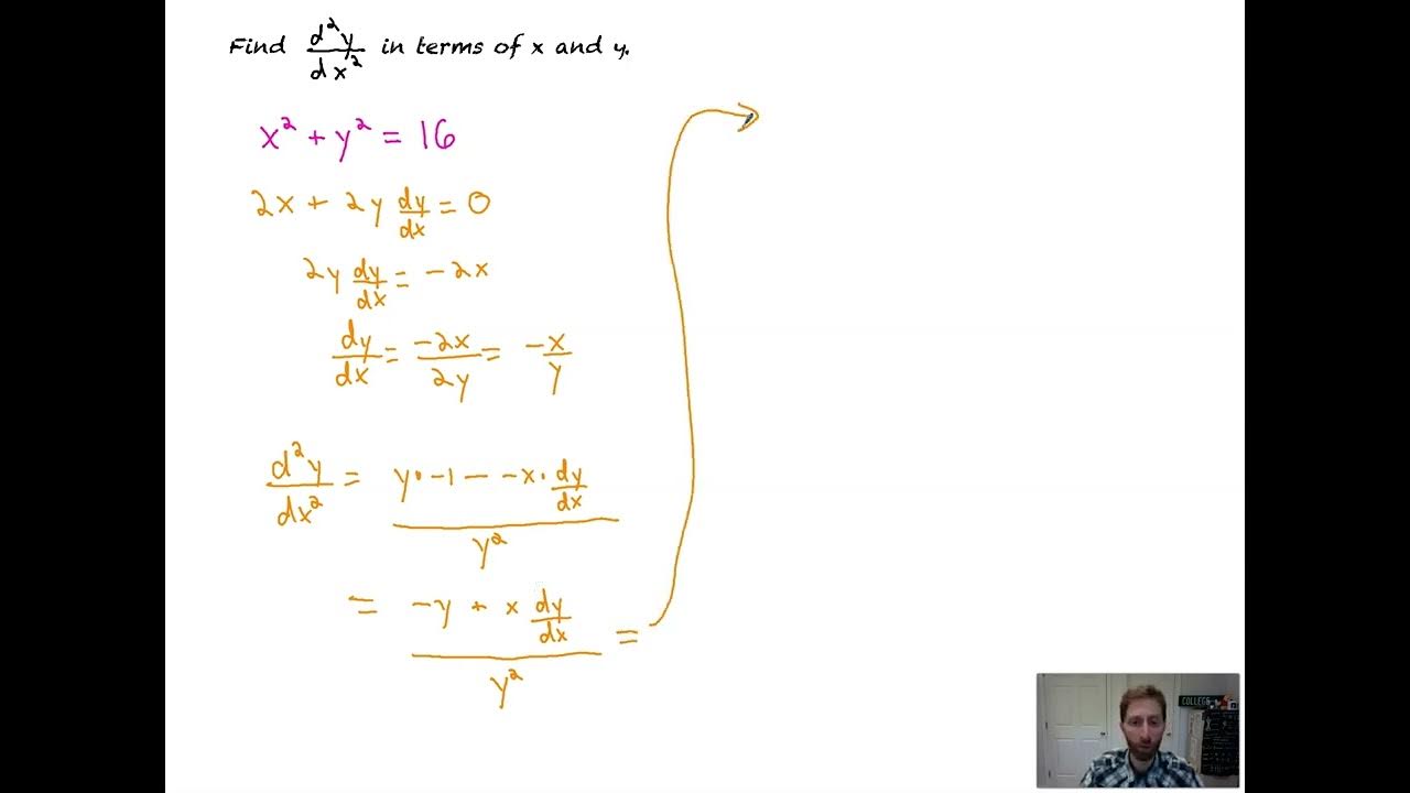 Implicit Differentiation 2nd Derivative - YouTube