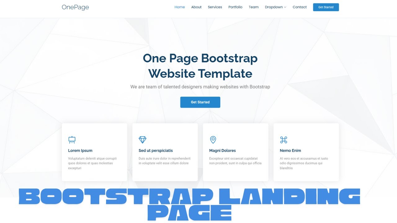 How to make a Bootstrap Landing Page in HTML CSS and Javascript ...