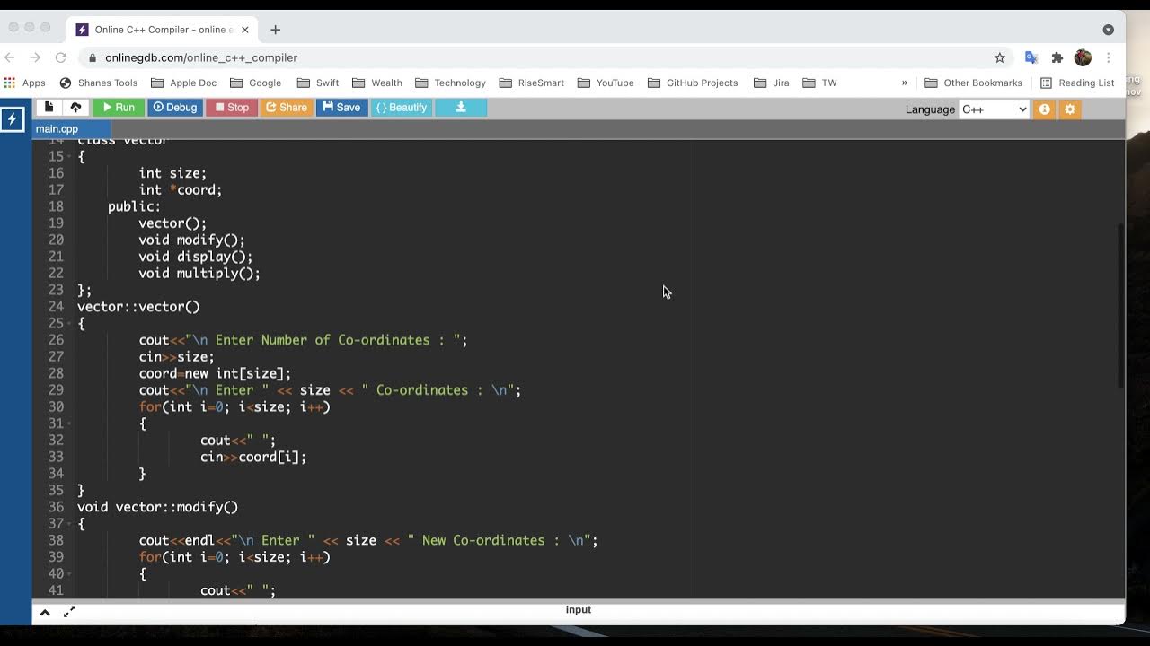 OOP program to Create a class template to represent a generic vector ...