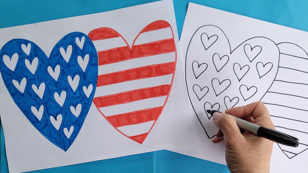 How to draw a Memorial Day picture @artmakeslifemeri - YouTube