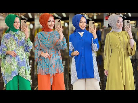 Harika Tesettür Kombin önerileri Tesettür Elbise Yeni Katalog تنسيقات ملابس محجبات