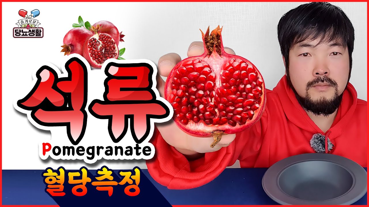 당뇨환자가 【석류】를 먹으면 혈당이 🩸15분마다 혈당측정 Youtube