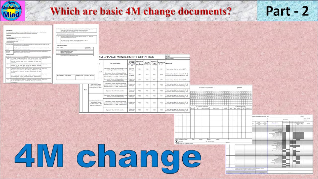 What Is 4M Change Part 2 4M Change Management New Mechanical Mind