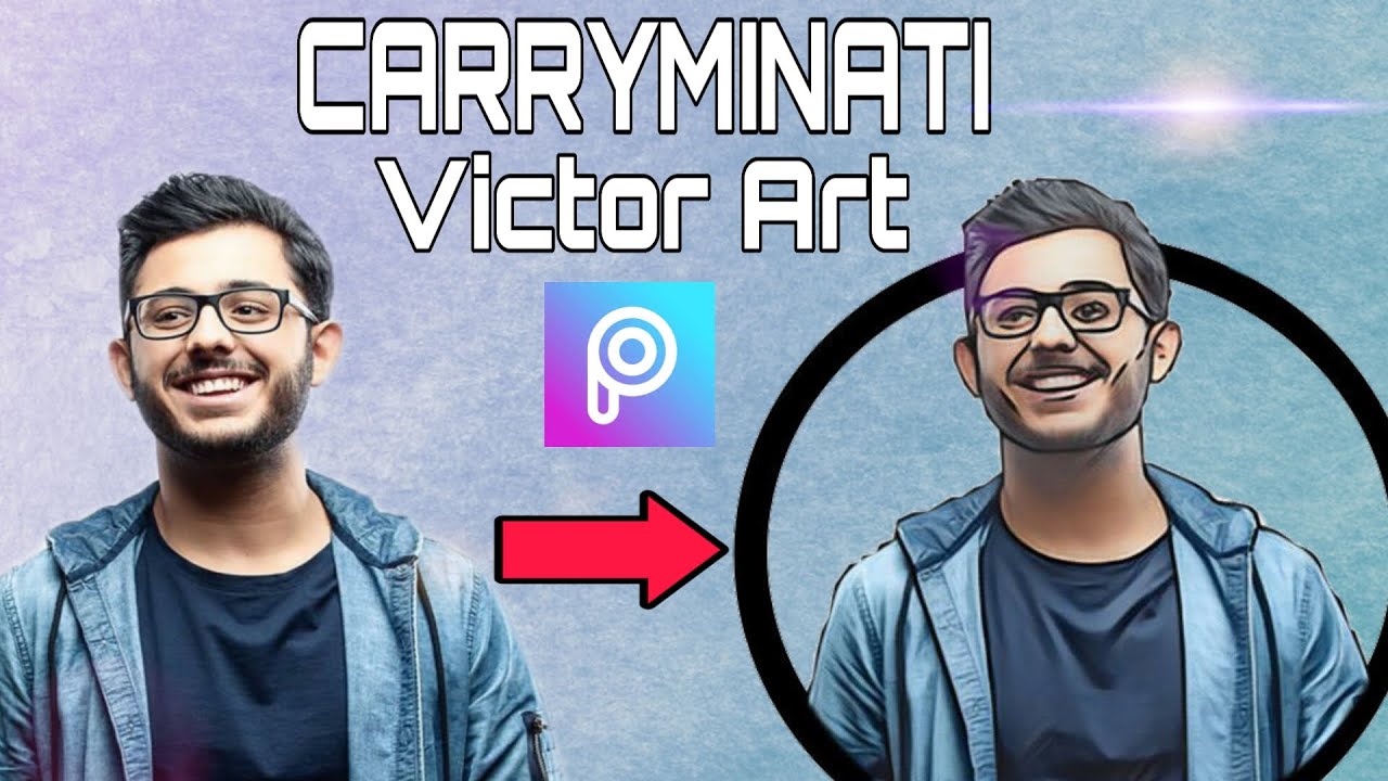 How To Make Logo Like CarryMinati On Android And IOS With PicsArt - YouTube