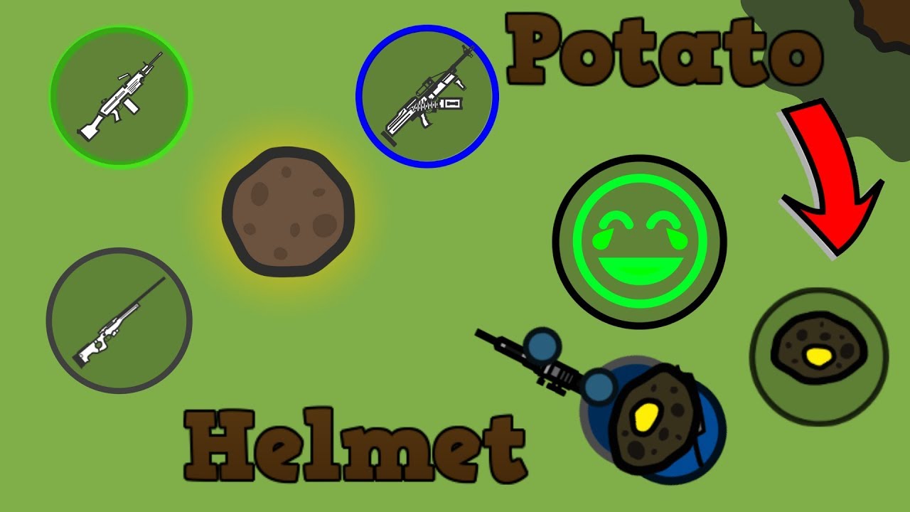 Surviv.io OP Potato Helmet Gives You Insane Loot!!! Potato Mode is Back ...