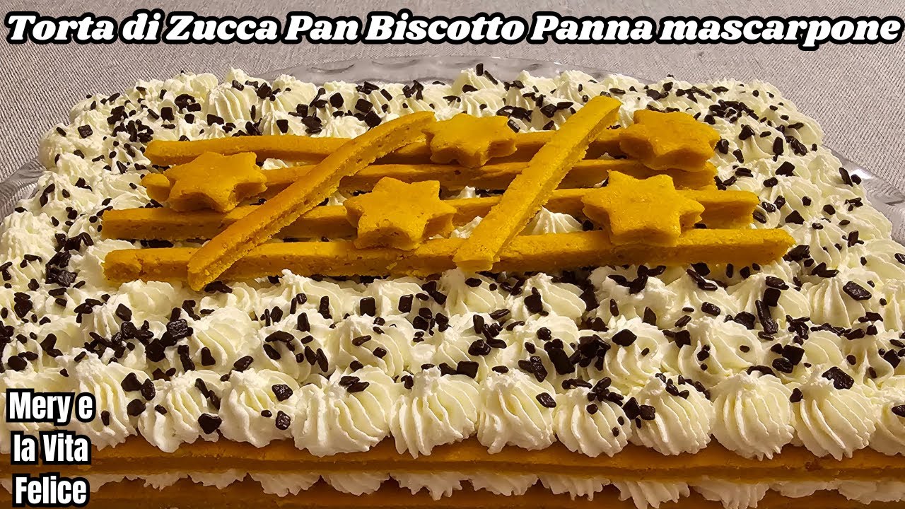 Torta di Zucca Panna e Mascarpone a base di Pasta Biscotto a strati by ...