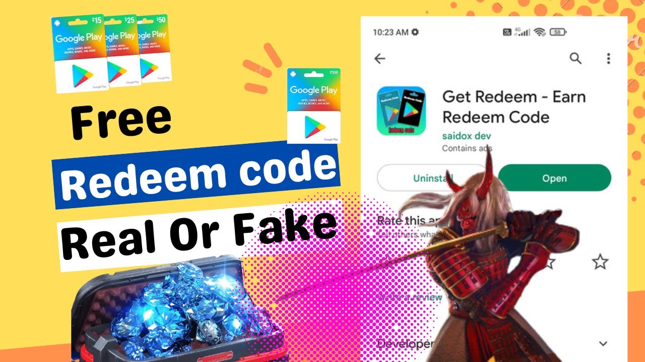 Get Redeem Earn Redeem Code App Real Or Fake | Google Play Gift Card ...