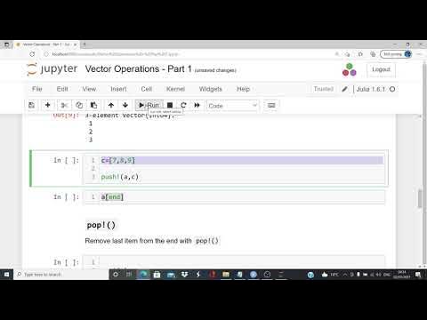 Julia Programming Tutorial - Vector Operations (Part 1) - YouTube