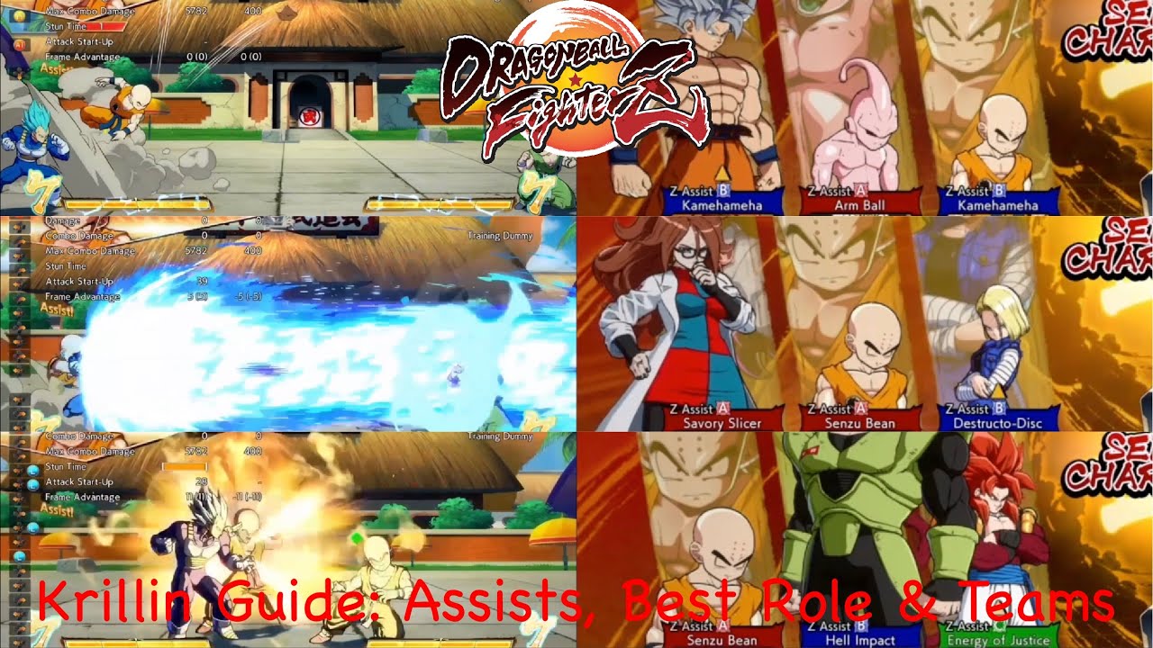 Krillin Guide Pt5: Assists, Best Role & Teams [DBFZ Character Guide ...