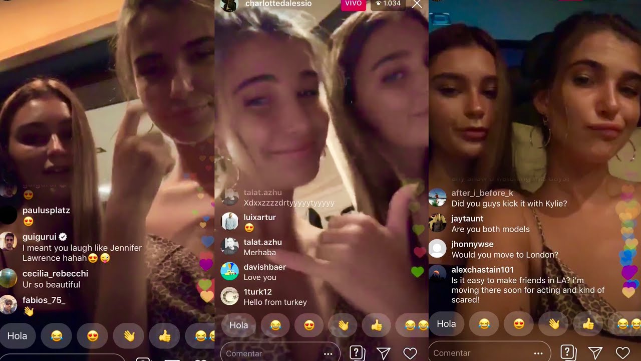 Charlotte D’alessio and Sophi Knight Instagram LiveStream - YouTube