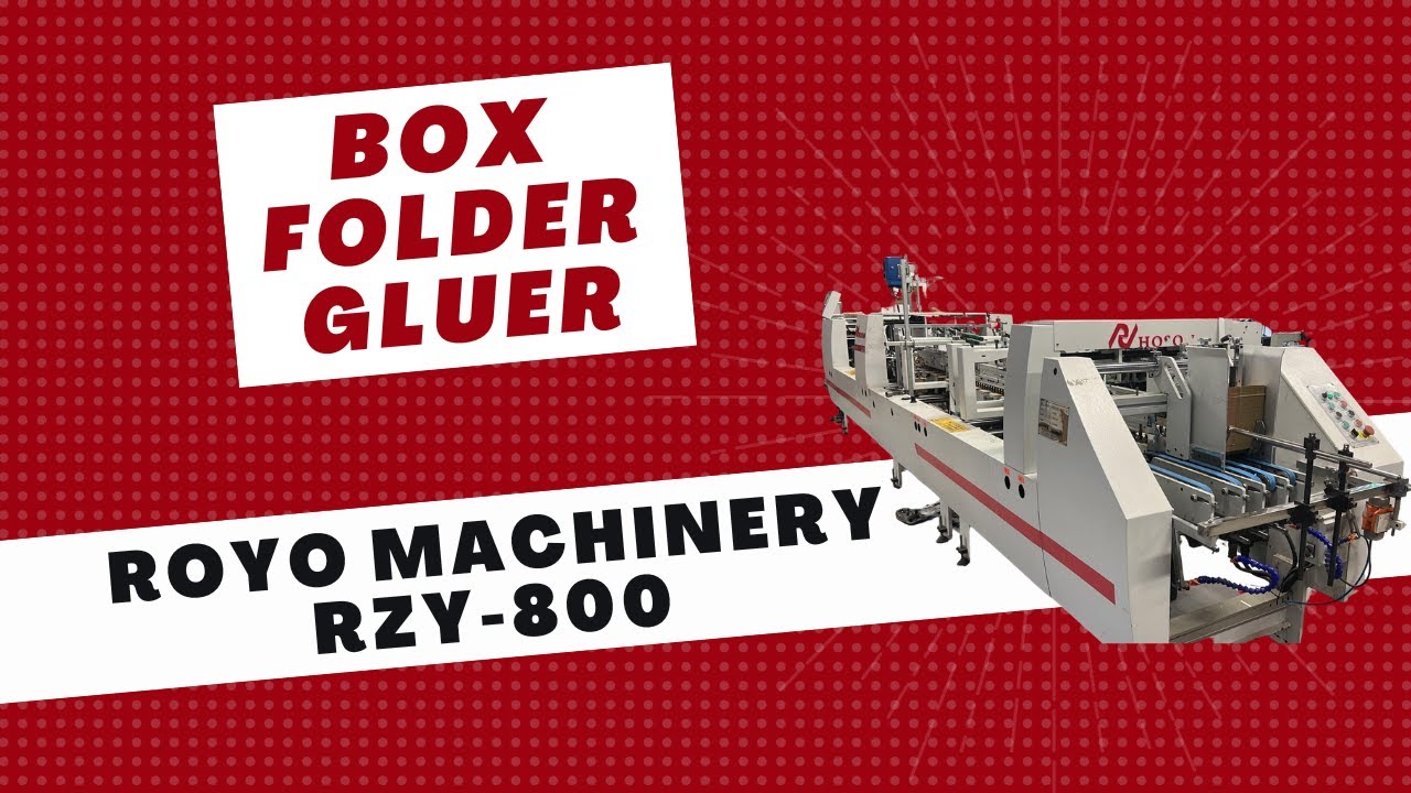 Used Box Folder Gluer Royo Machinery ZH-830BFT| Pegadora de Cajas Usada ...