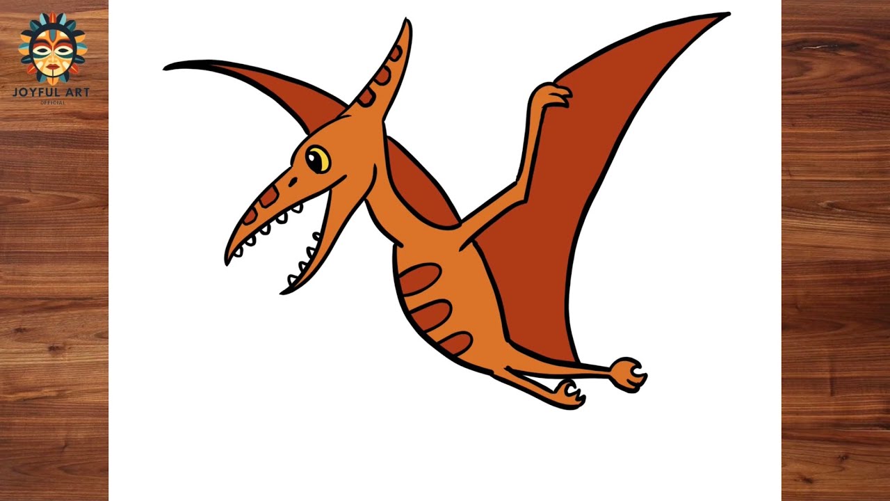 How To Draw Pterodactyl "Dinosaur" Step by Step - YouTube
