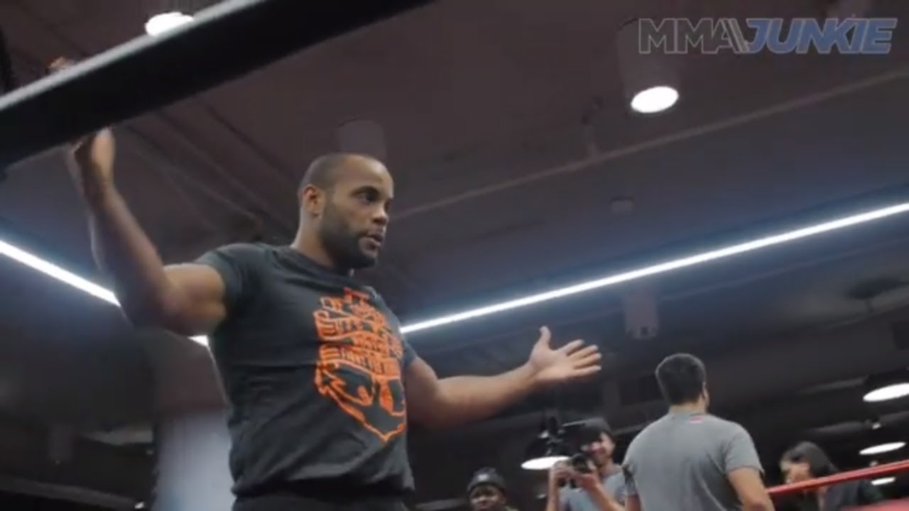 Daniel Cormier works out for fans at UFC 220 open workout - YouTube