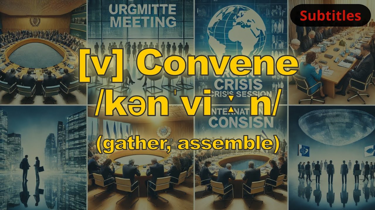 [v] Convene meaning (gather, assemble) with 5 examples - YouTube