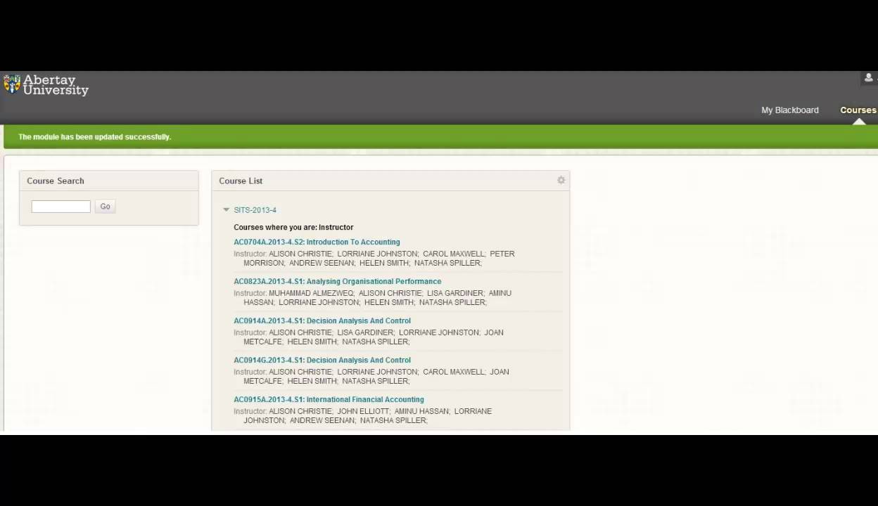 Organising My Courses List in Blackboard - YouTube